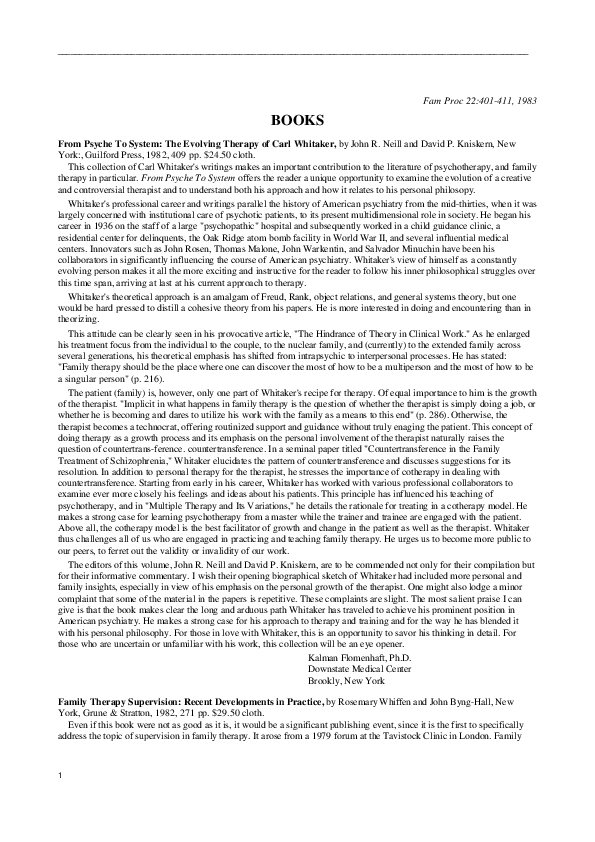 (PDF) Family Therapy and Social Change