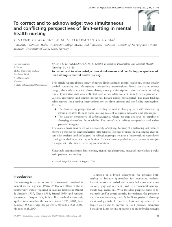 (PDF) To correct and to acknowledge: two simultaneous and conflicting perspectives of limit ...