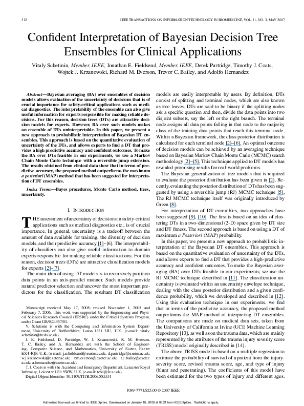 (PDF) Confident Interpretation of Bayesian Decision Tree Ensembles for ...