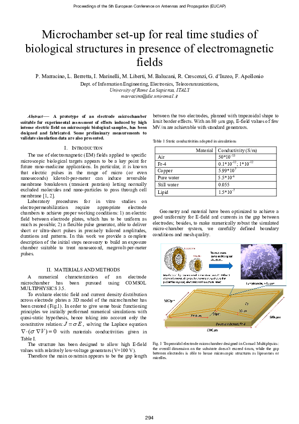 (PDF) Microchamber set-up for real time studies of biological ...