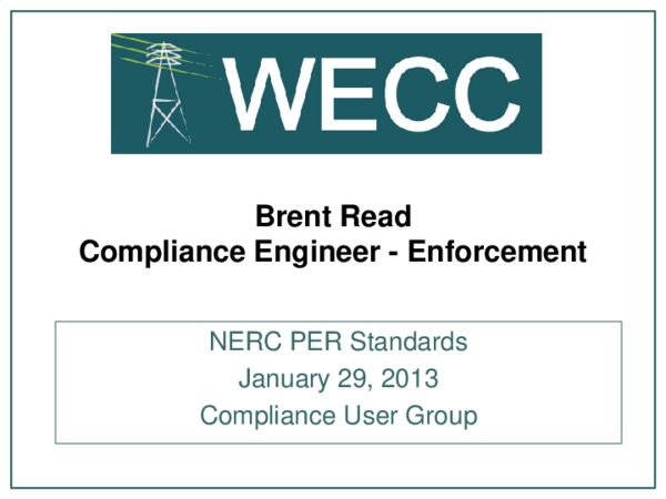 (PDF) Best Practices and Resources for the NERC PER Standards