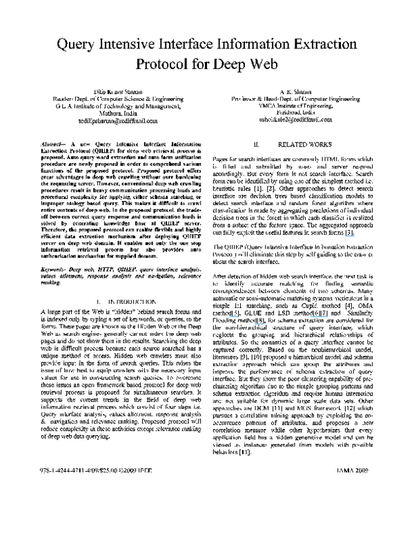 (PDF) Query Intensive Interface Information Extraction Protocol for deep web