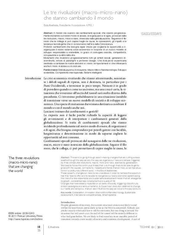 (PDF) The three revolutions (macro-micro-nano) that are changing the world
