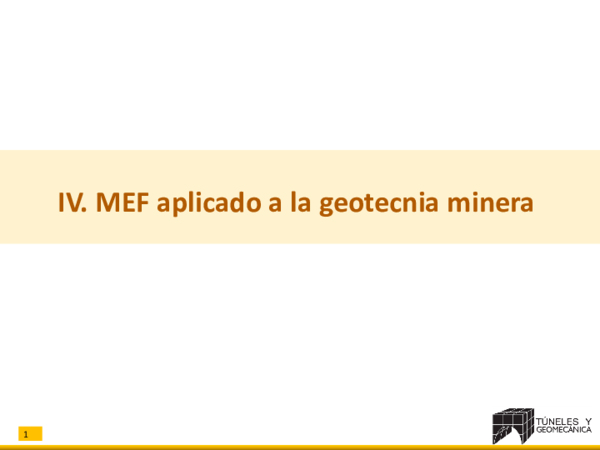 (PDF) IV. MEF aplicado a la geotecnia minera