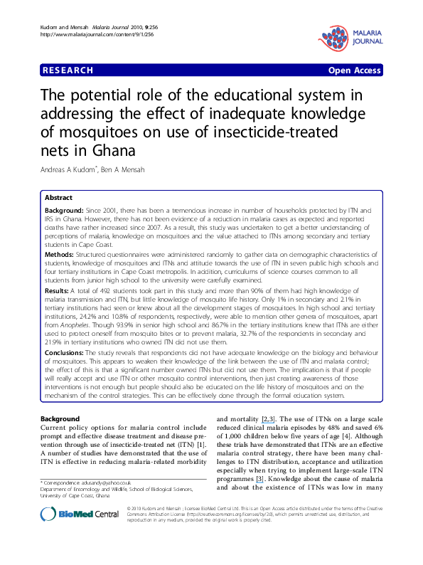 (PDF) The potential role of the educational system in addressing the ...