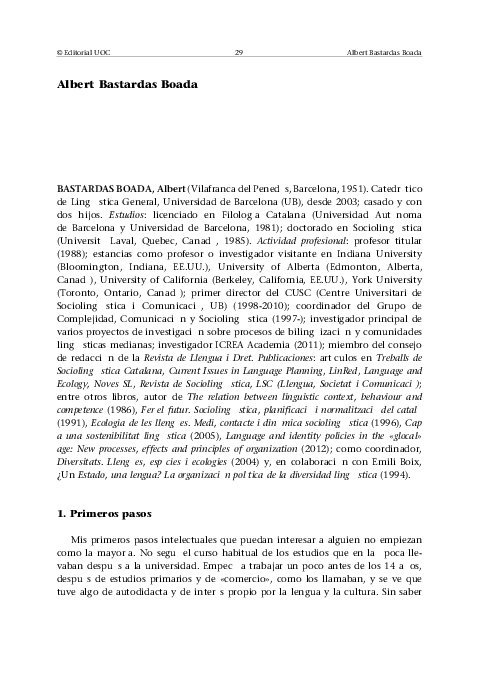 (PDF) Autobiografía intelectual [Intellectual autobiography]