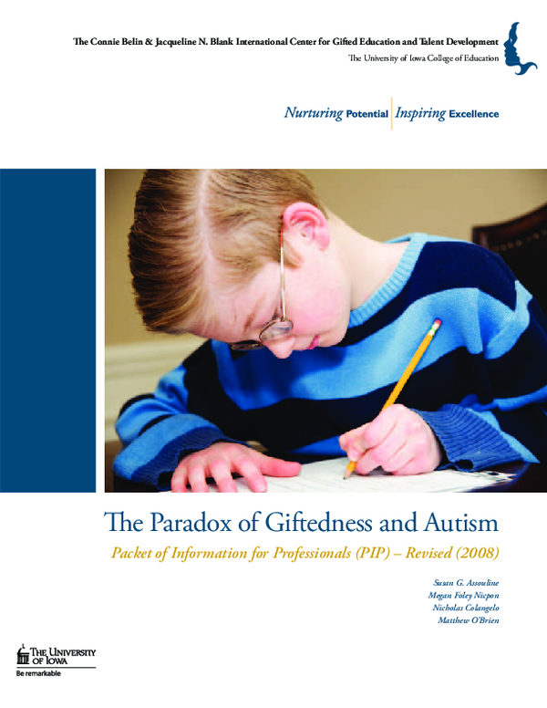 (PDF) The Paradox of Giftedness and Autism: Packet of Information for ...