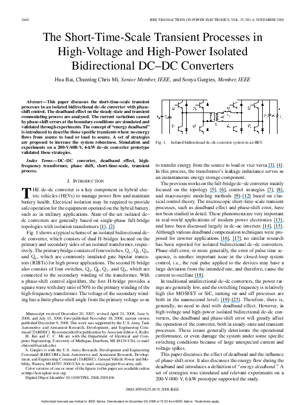 (PDF) The Short-Time-Scale Transient Processes in High-Voltage and High ...