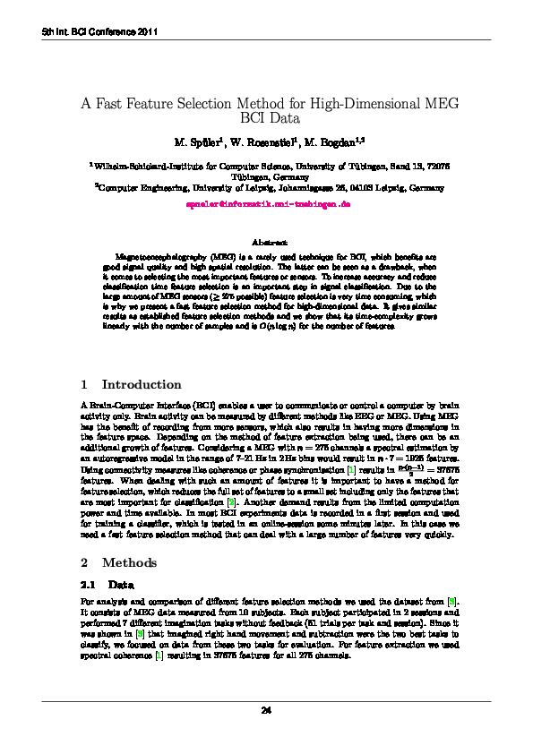 (PDF) A fast feature selection method for high-dimensional MEG BCI data