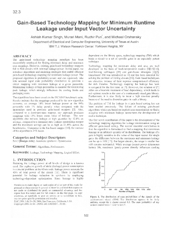 (PDF) Gain-based technology mapping for minimum runtime leakage under ...