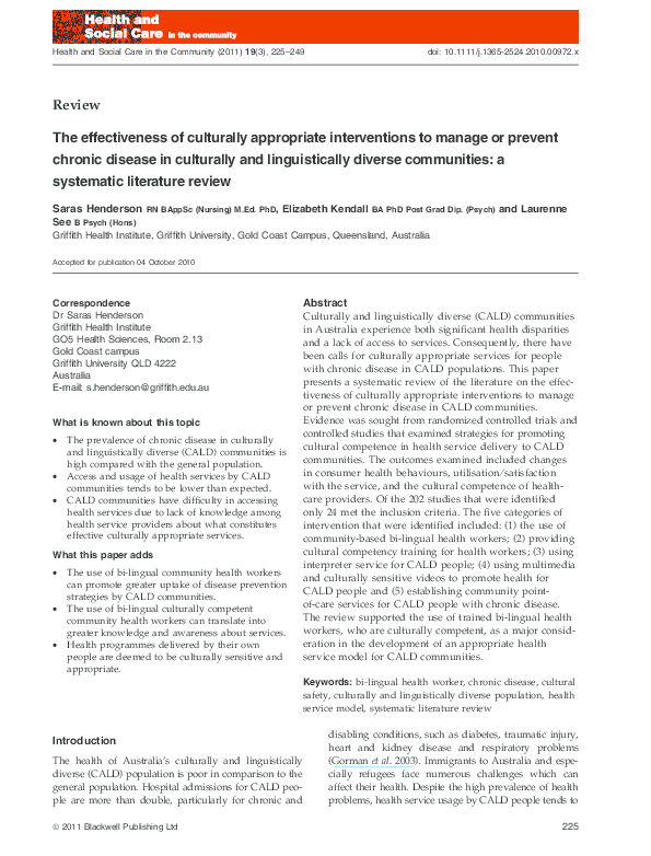 (PDF) The effectiveness of culturally appropriate interventions to ...