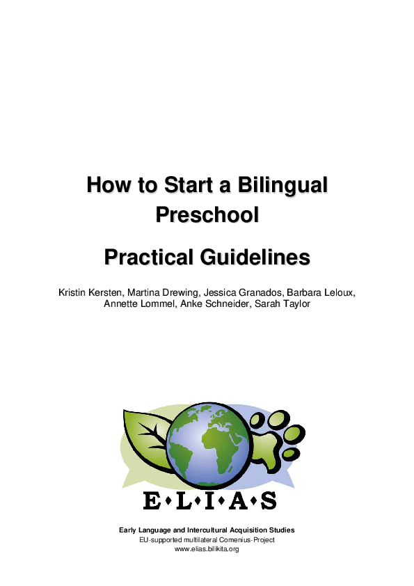 How to Start a Bilingual Preschool: Practical Guidelines