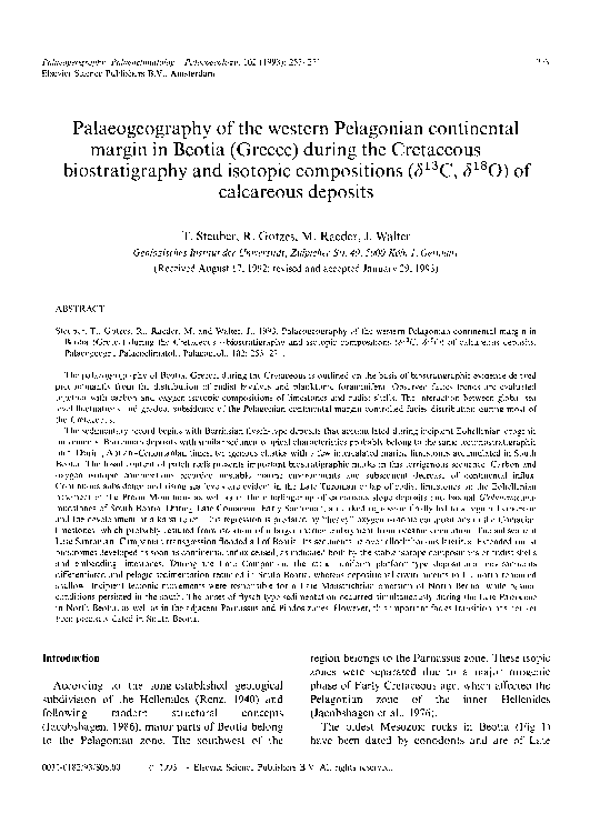 (PDF) Palaeogeography of the western Pelagonian continental margin in ...