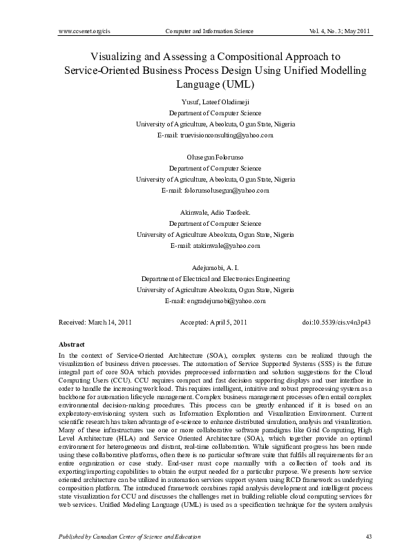 (PDF) Visualizing and Assessing a Compositional Approach to Service-Oriented Business Process ...