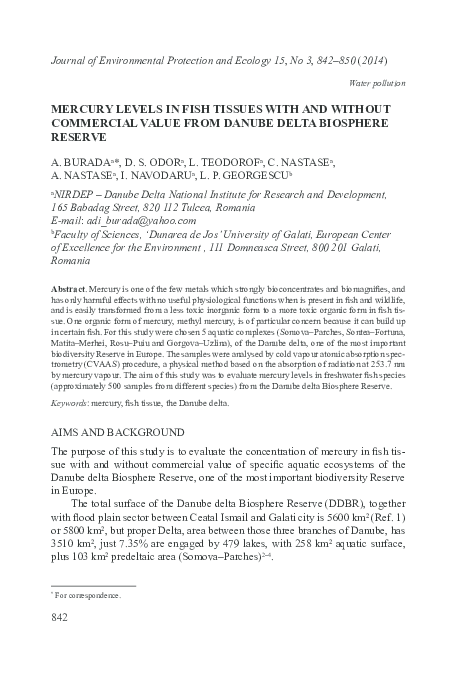 (PDF) mercury levelS iN fiSh tiSSueS With ANd Without commerciAl vAlue ...