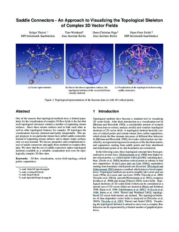 (PDF) Saddle Connectors - An Approach to Visualizing the Topological ...