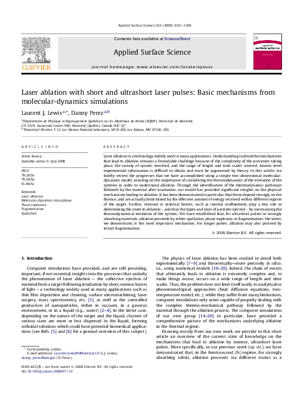 (PDF) Short-Pulse Laser Ablation of Solids: From Phase Explosion to ...