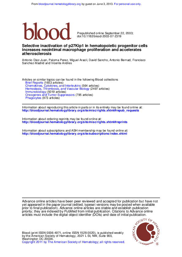 (PDF) Neointimal Macrophage Proliferation and Accelerates Atherosclerosis