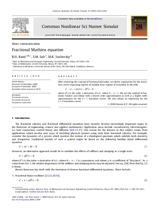 (PDF) Fractional Mathieu equation