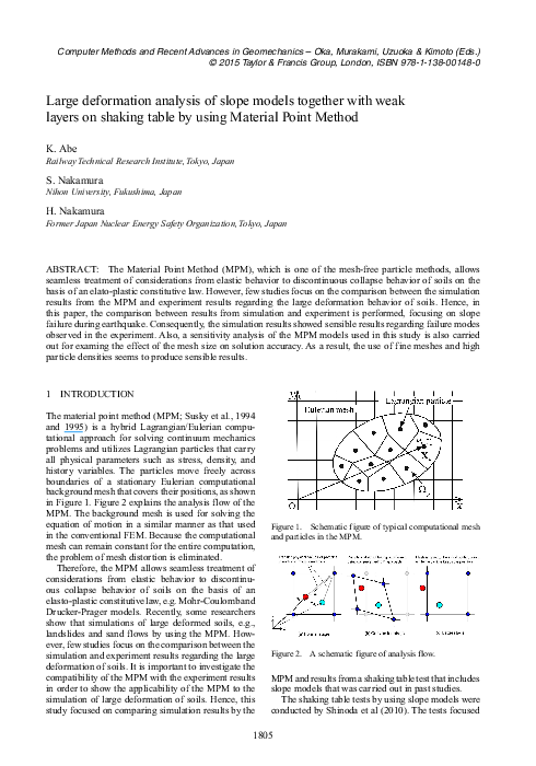 (PDF) Slope Failure Analysis Using Material Point Method