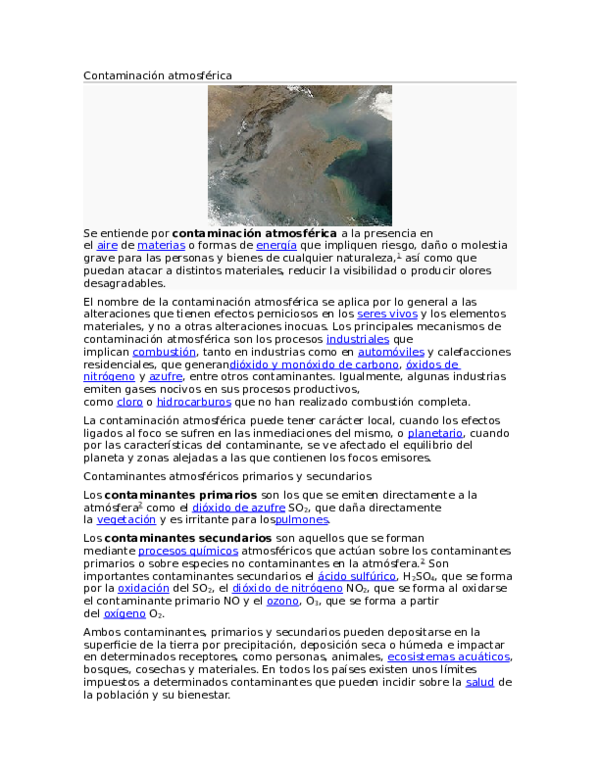 (DOC) Contaminación atmosférica