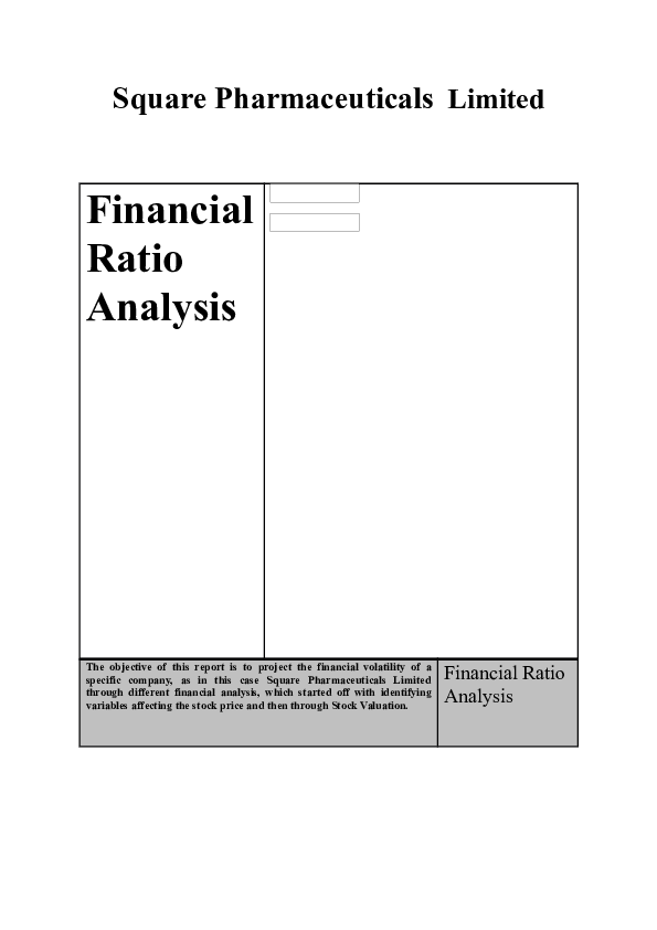 (DOC) Ratio Analysis of Square Pharmaceuticals