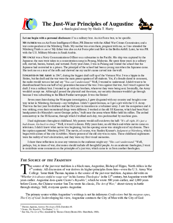 The Just-War Principles of Augustine