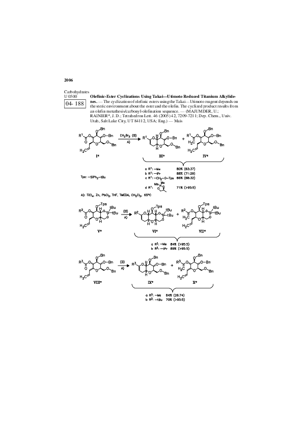 (PDF) Olefinic-Ester Cyclizations Using Takai—Utimoto Reduced Titanium ...
