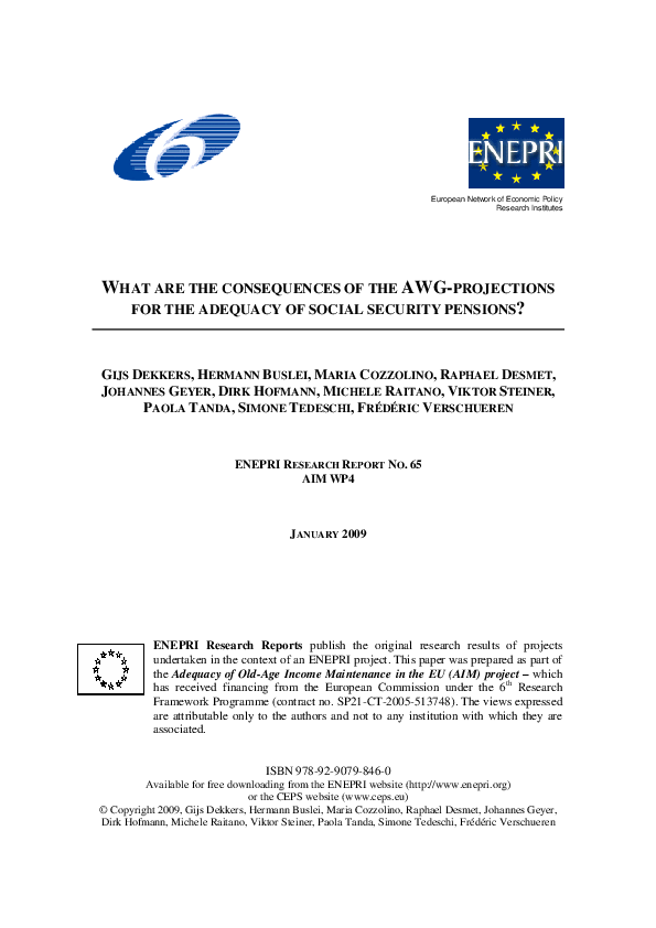 (PDF) Micro simulation, pension adequacy and the dynamic model MIDAS ...
