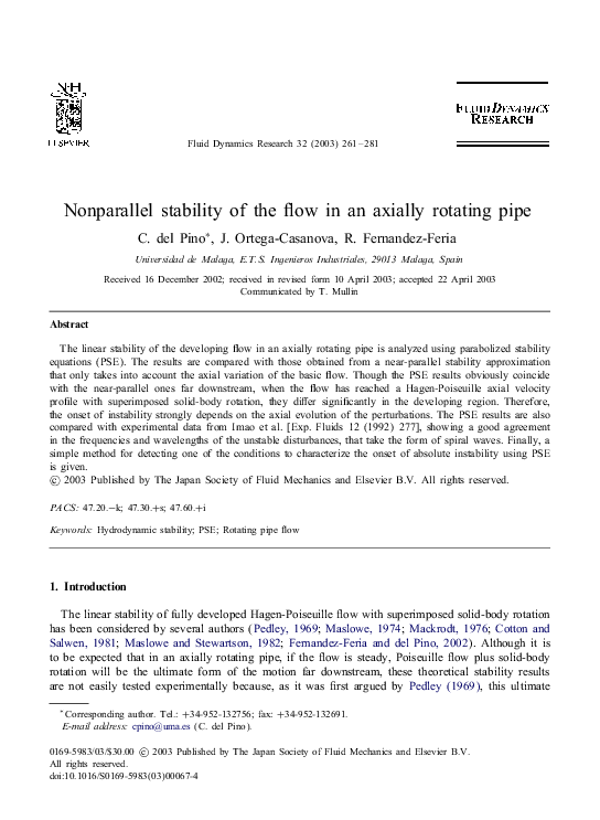 Nonparallel stability of the flow in an axially rotating pipe