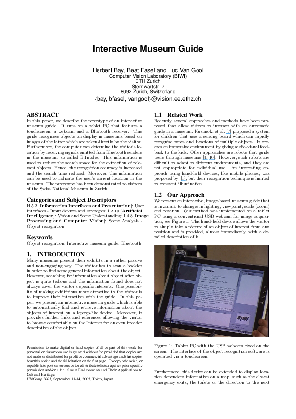 (PDF) Interactive museum guide