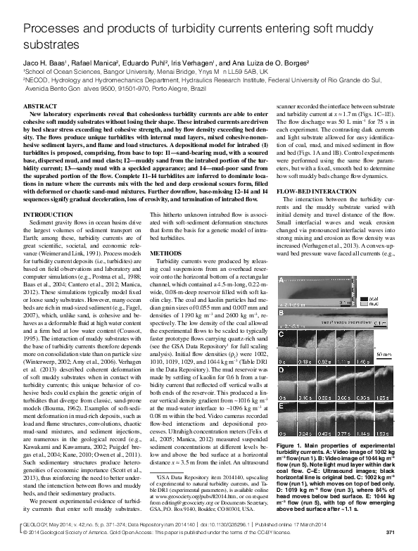 (PDF) Processes and products of turbidity currents entering soft muddy ...