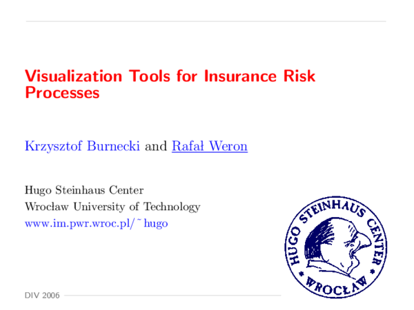 (PDF) Visualization Tools for Insurance Risk Processes
