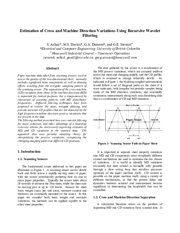 (PDF) Estimation of cross and machine direction variations using ...