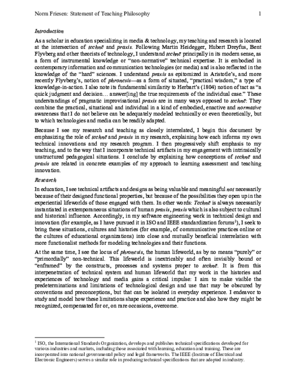 (PDF) Statement of Philosophy of Research and Teaching