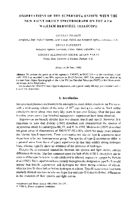 (PDF) Observations of the Supernova SN1987L with the New Faint Object ...