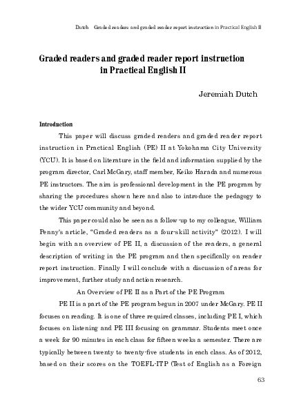 (PDF) Graded readers and graded reader report instruction in Practical ...