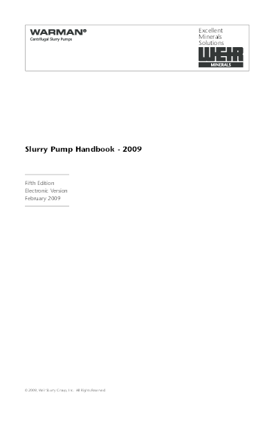 (PDF) Slurry Pump Handbook -2009