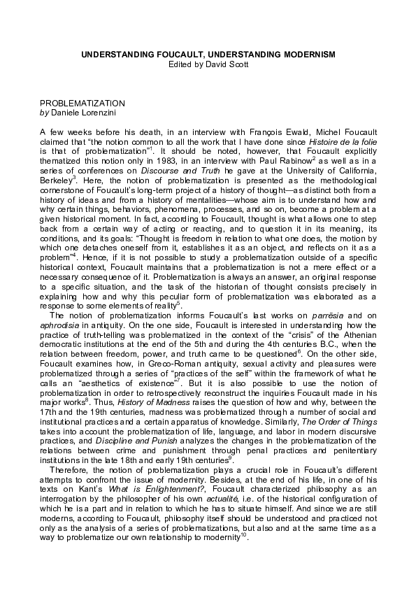 (PDF) Problematization