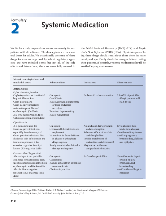 (PDF) Formulary 2: Systemic Medication