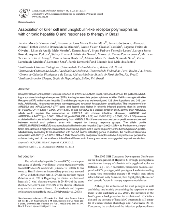 (PDF) Association of Killer Cell Immunoglobulin–Like Receptor and Human Leukocyte Antigen-C ...
