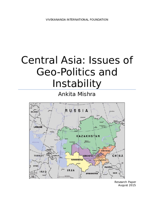 (DOC) Central Asia: Issues of Geo- Politics and Instability