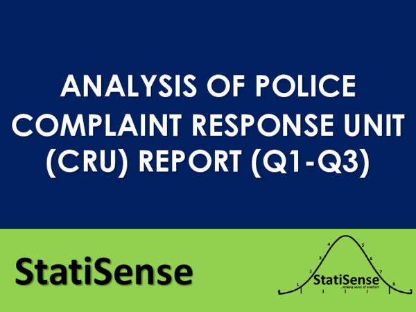 (PDF) StatiSense ANALYSIS OF POLICE COMPLAINT RESPONSE UNIT (CRU ...