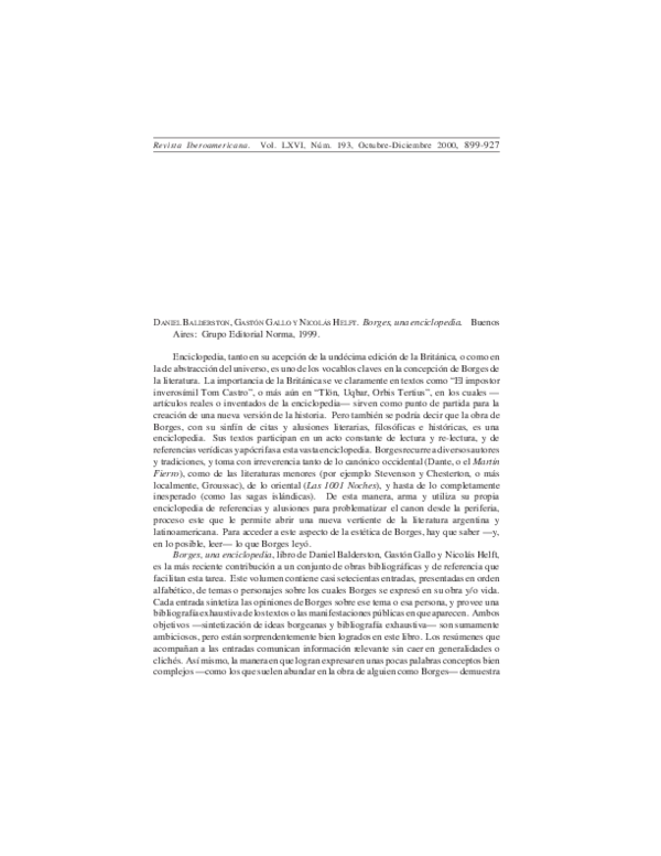 (PDF) Borges, Una enciclopedia de Daniel Balderston, Gastón Galloy y ...