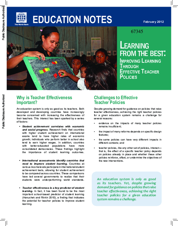 (PDF) Enhancing Learning with Effective Teacher Policies