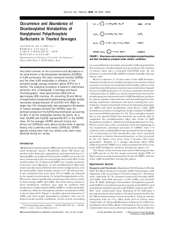 (PDF) Occurrence and Abundance of Dicarboxylated Metabolites of ...