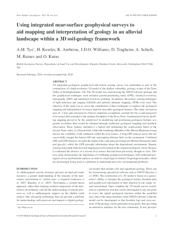 (PDF) Using integrated near-surface geophysical surveys to aid mapping ...
