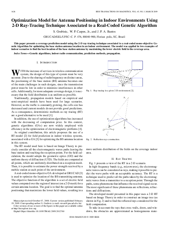 (PDF) Optimization Model for Antenna Positioning in Indoor Environments Using 2-D Ray-Tracing ...