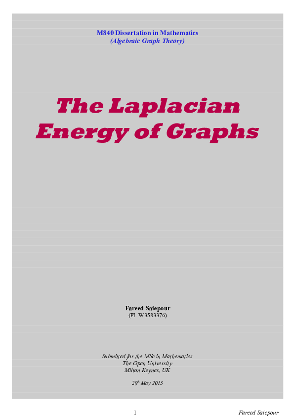 (PDF) Laplacian Energy of Graphs