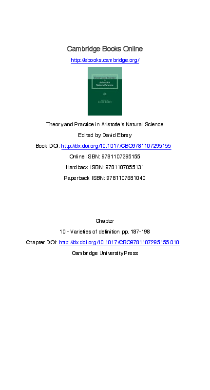 (PDF) Varieties of Definition